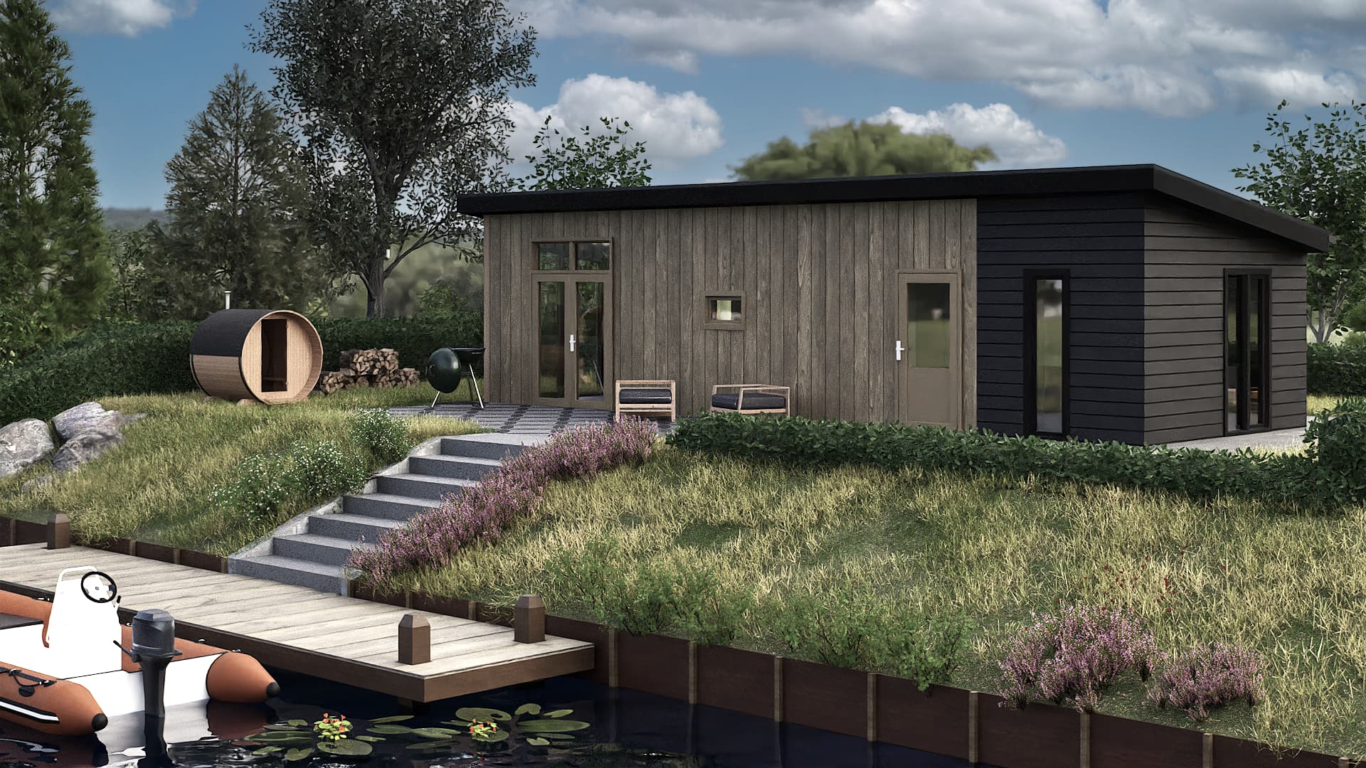 Model Hill Lodge (voorraadmodel) – D&G Chaletbouw